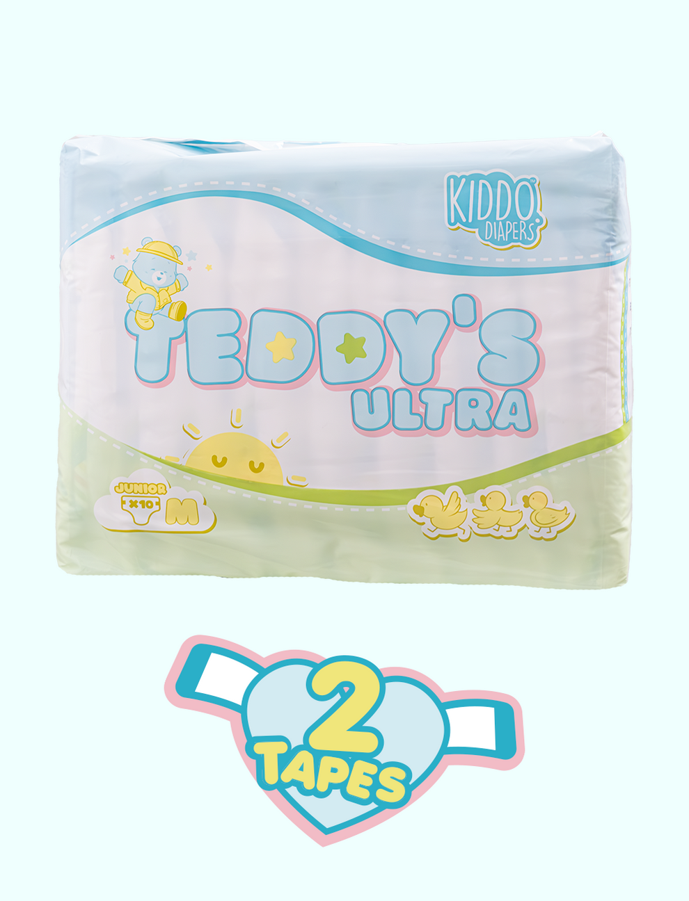 Kiddo Teddy Ultra - 2 Tapes - Kiddo Diapers USA