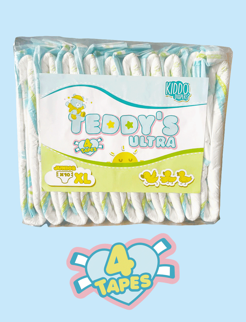 Kiddo Teddy Ultra - 4 Tapes - Kiddo Diapers USA